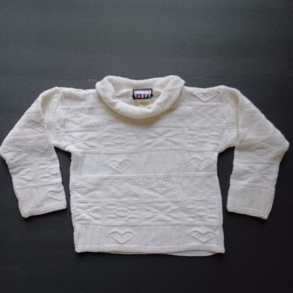 Kids Corps | Shirts & Tops | Vintage Cable Knit Sweater White W Raised ...